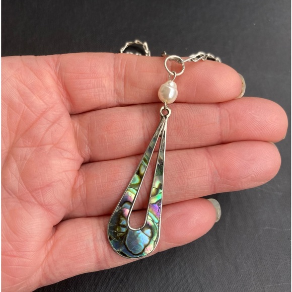 Vintage | Jewelry | Vintage Taxco Mexico Sterling Natural Pearl Abalone ...